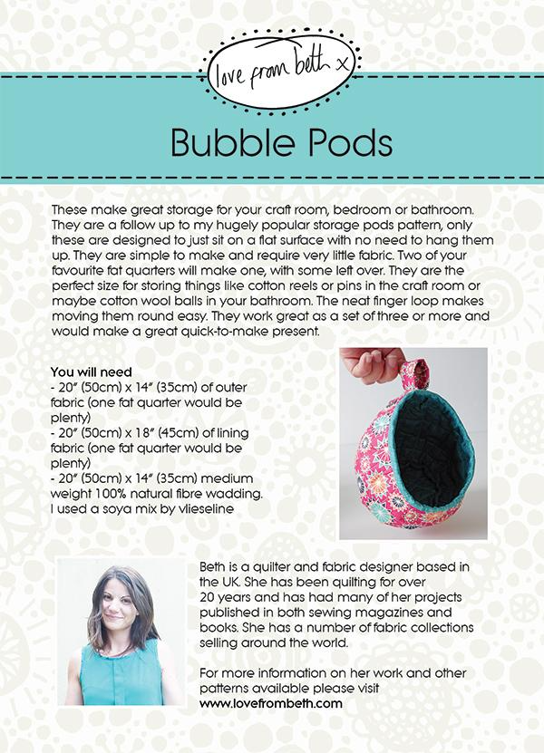 Bubble Pods - Pine Needles Quilt & Sew