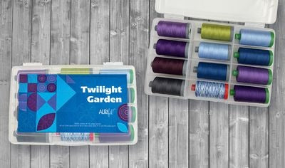 Twilight Garden 12 Large Aurifil Spools - Pine Needles Quilt & Sew