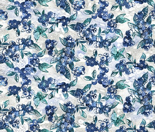 Blueberries Royal Blue - Pine Needles Quilt & Sew